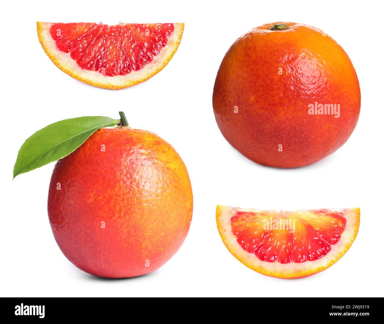 Red sicilian oranges sliced Cut Out Stock Images & Pictures - Alamy