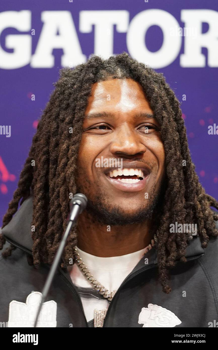 Kansas City Chiefs linebacker Nick Bolton at a press conference during ...