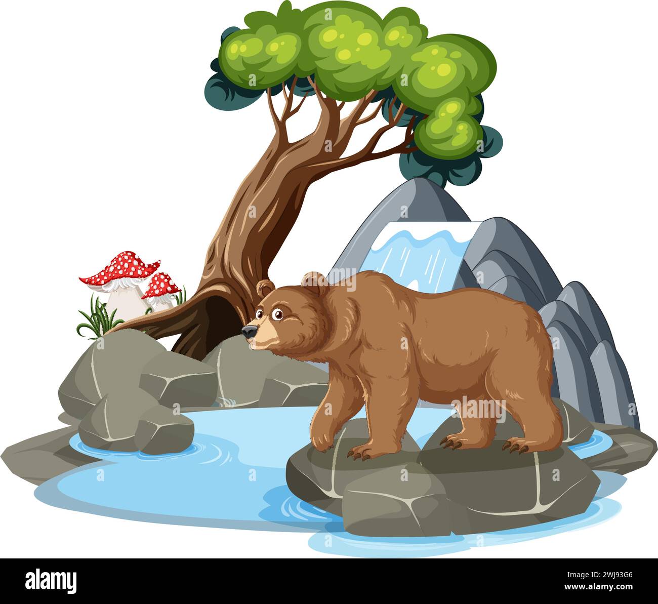 Refreshing cascade Stock Vector Images - Alamy