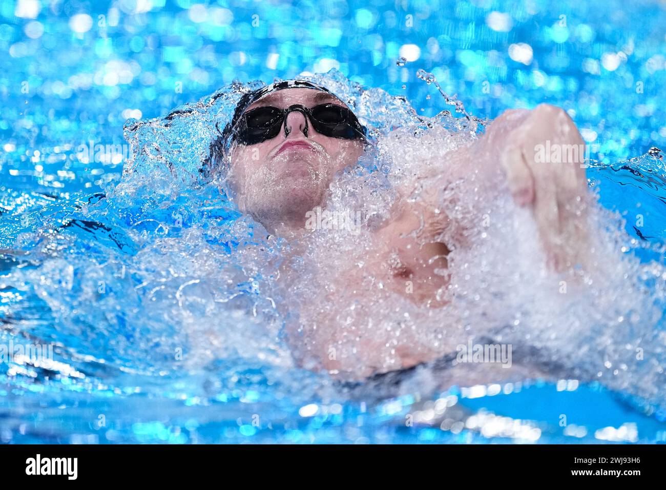 Doha, Qatar. 13th Feb, 2024. Hunter Armstrong of the United States ...