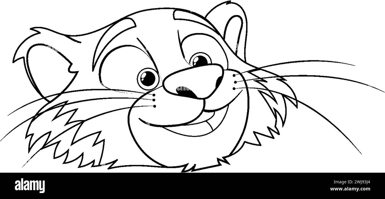 Vector illustration of a smiling cartoon cat Stock Vector Image & Art ...