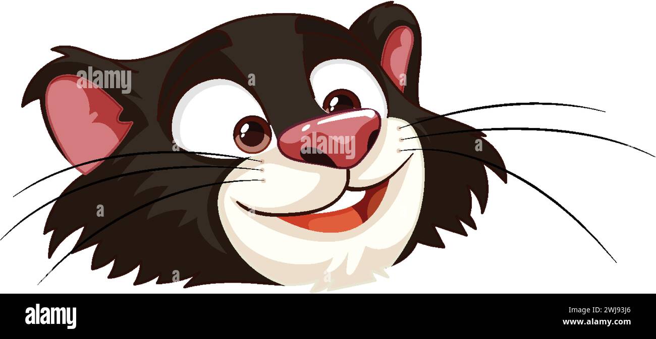 Vector graphic of a happy, smiling skunk face Stock Vector Image & Art ...