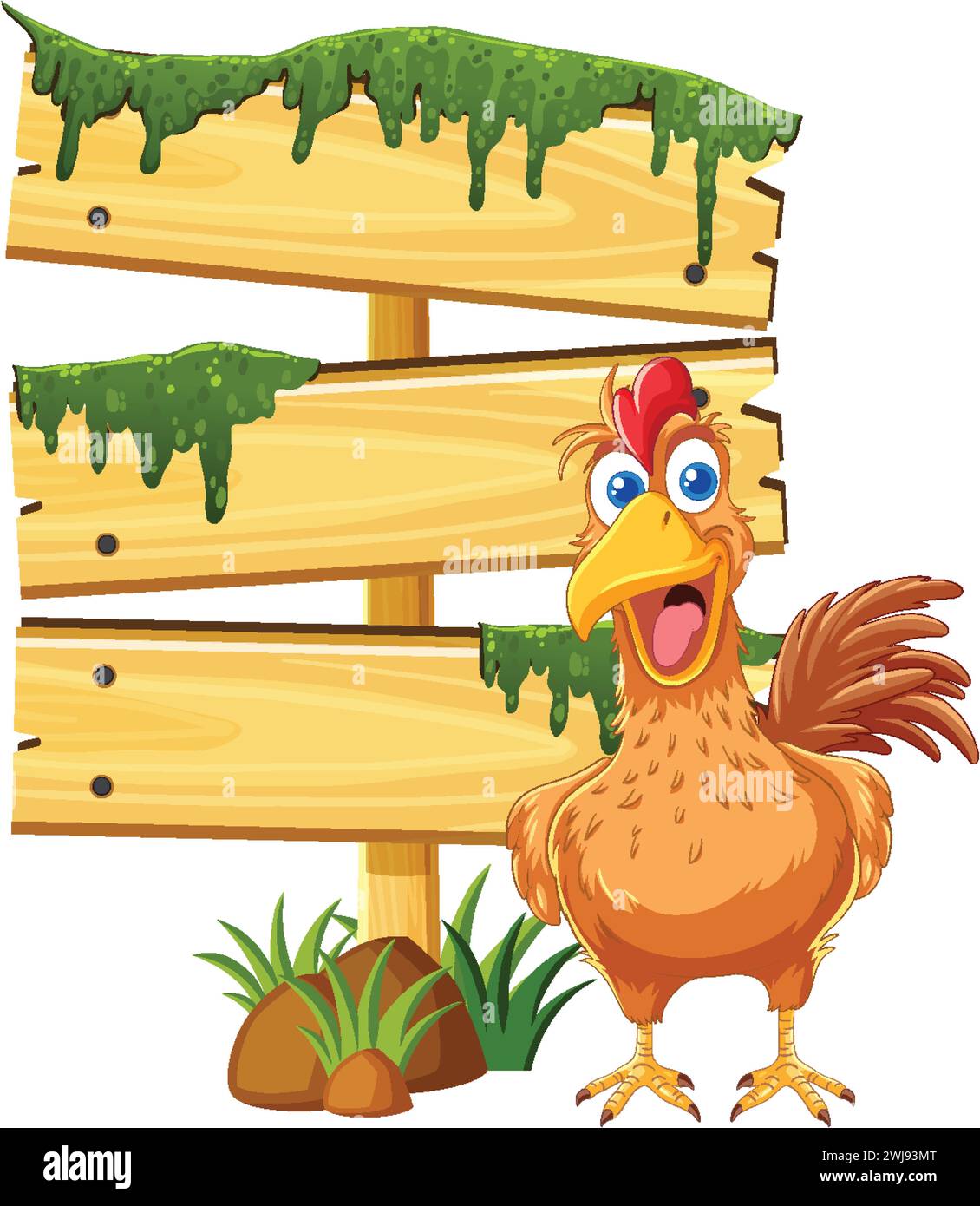 Wooden livestock sign Stock Vector Images - Alamy