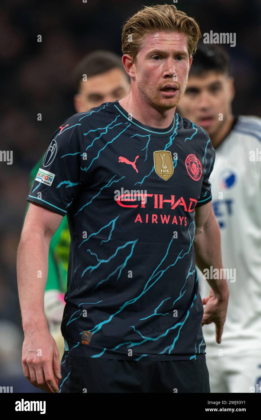 Copenhagen, Denmark. 14th Feb, 2024. Kevin De Bruyne of Manchester City ...