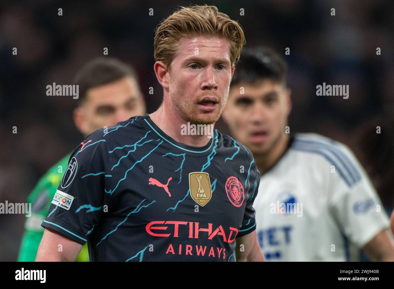 Copenhagen, Denmark. 14th Feb, 2024. Kevin De Bruyne of Manchester City ...