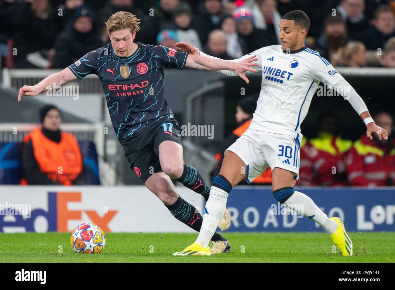 Copenhagen, Denmark. 14th Feb, 2024. Kevin De Bruyne of Manchester City ...