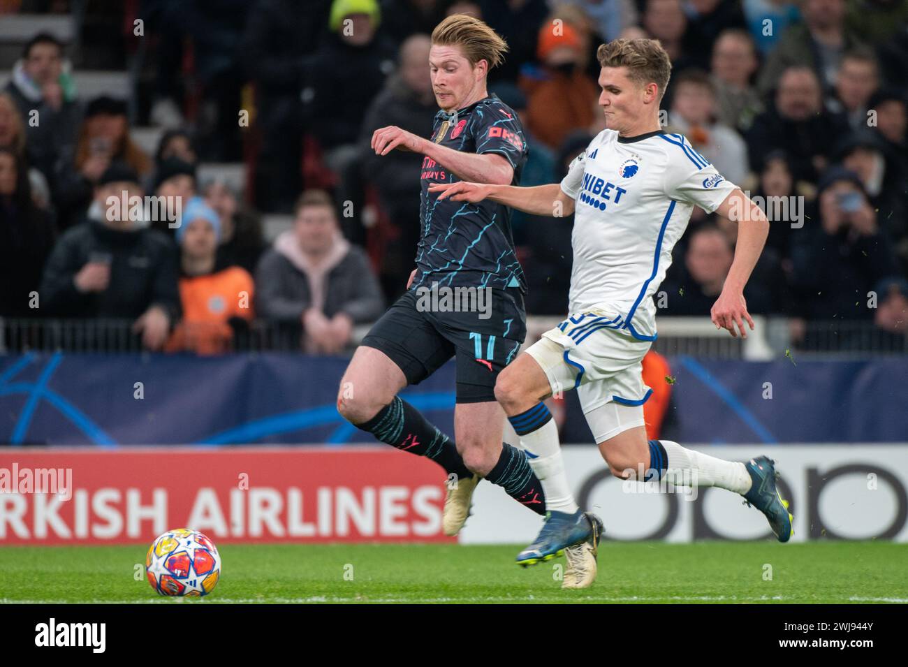 Copenhagen, Denmark. 14th Feb, 2024. Kevin De Bruyne of Manchester City ...