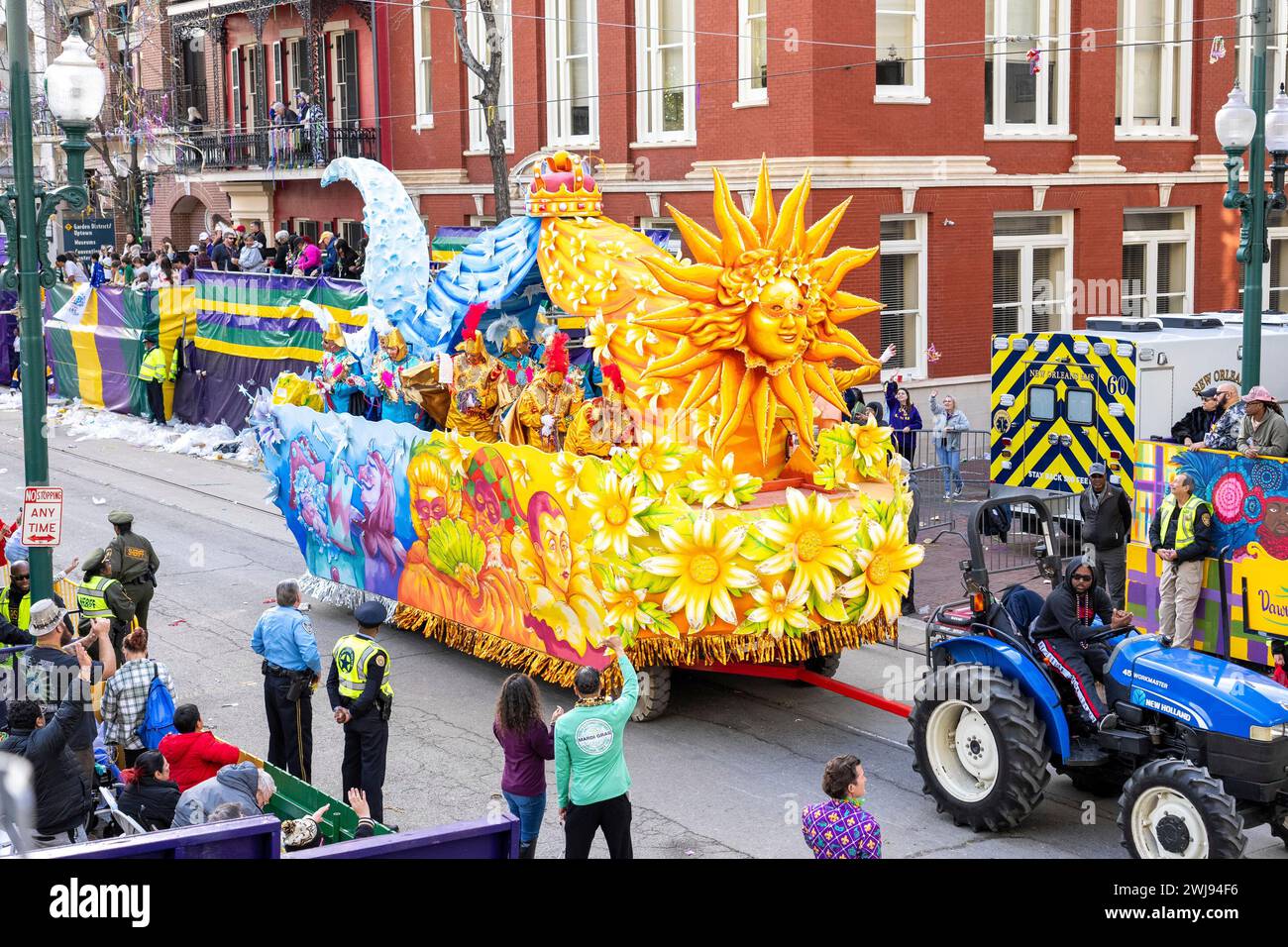 Paradegoers are seen during the Krewe of Rex Mardi Gras Parade in ...