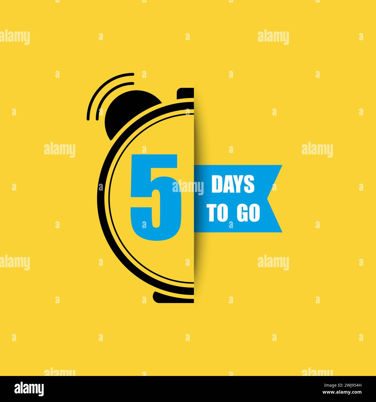 Five days left go Stock Vector Images - Alamy