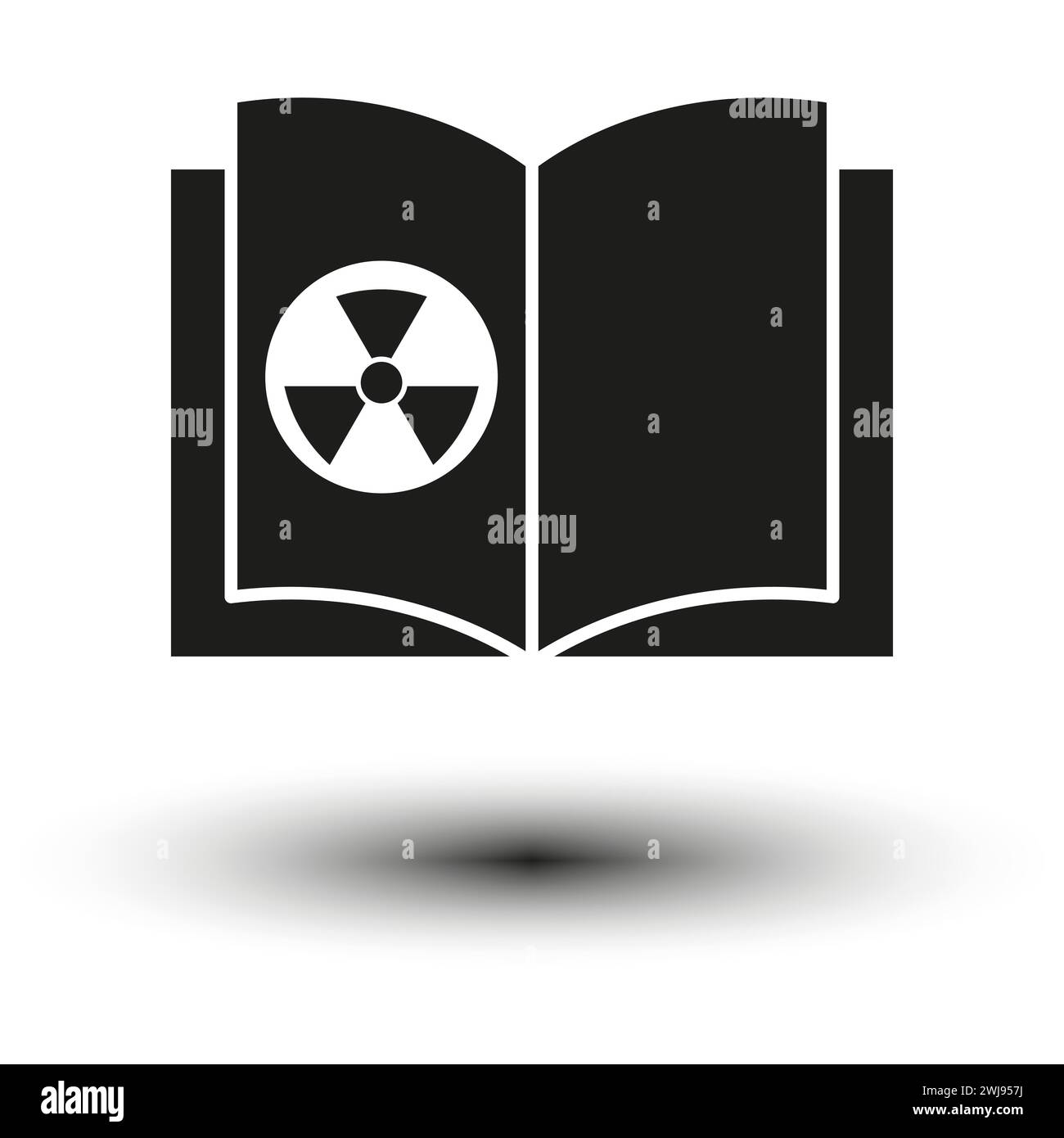 Nuclear study icon. Radiation symbol. Vector illustration. EPS 10 Stock ...