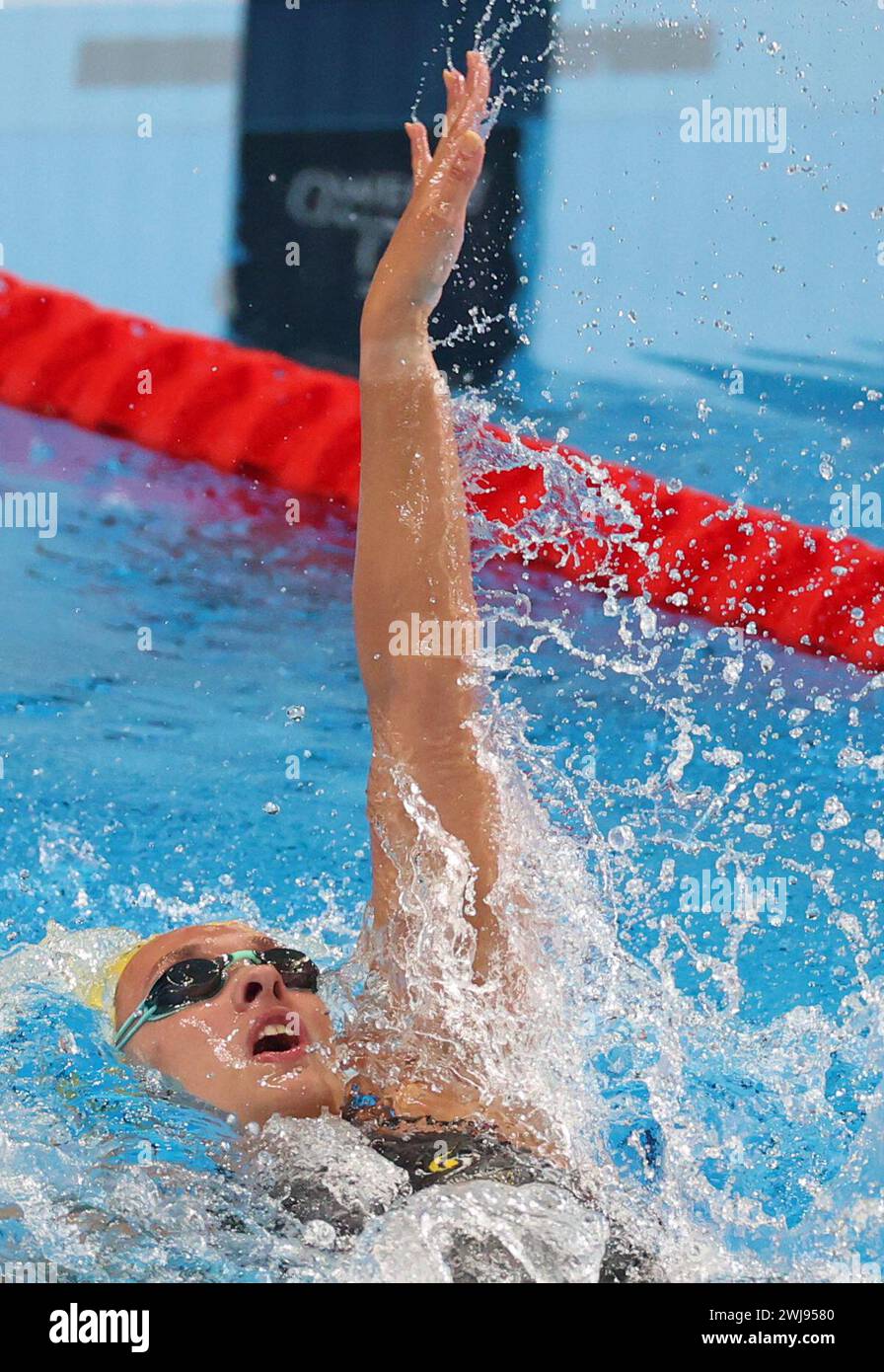 Doha, Qatar. 13th Feb, 2024. Jaclyn Barclay of Australia competes ...