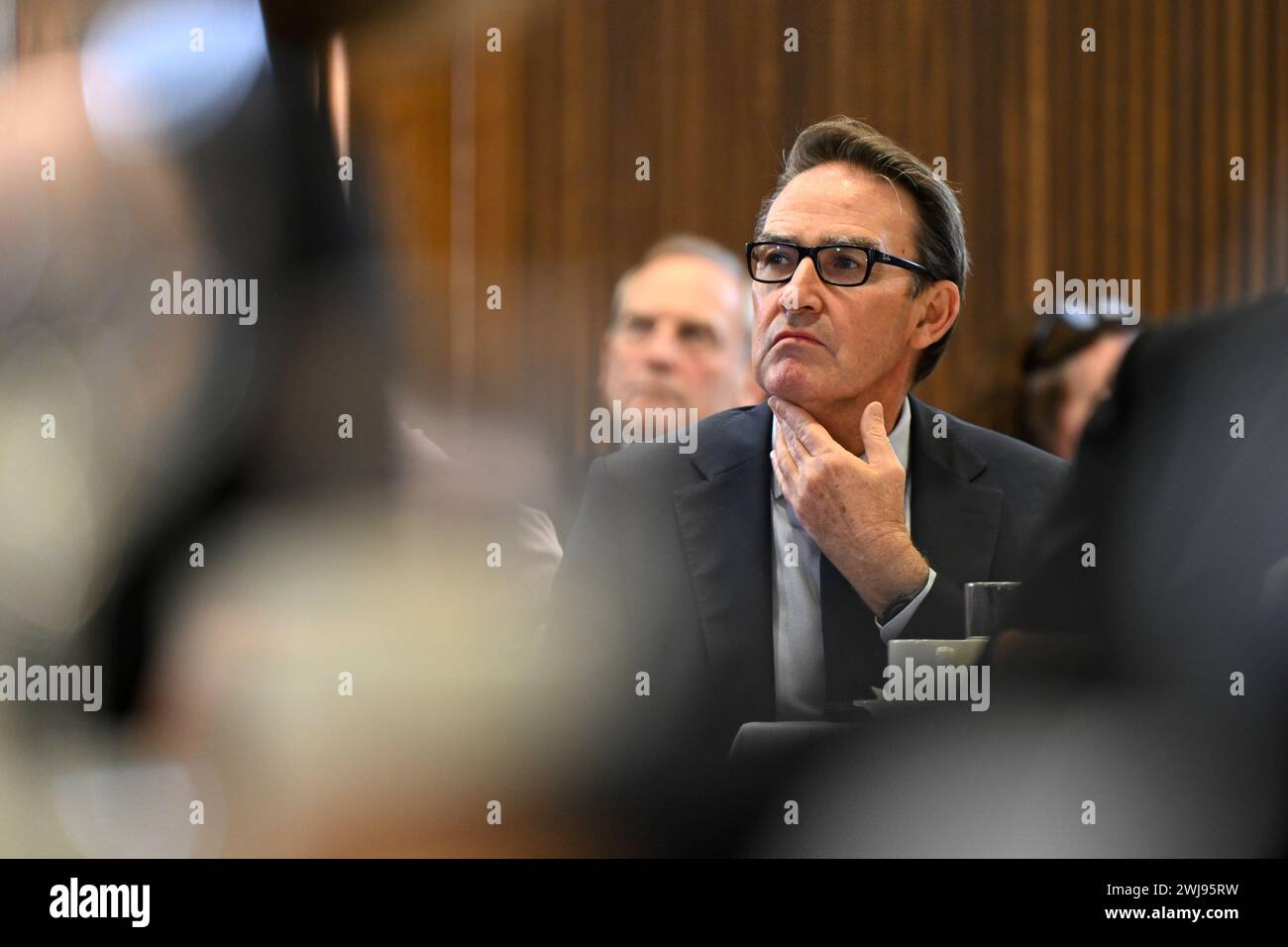 Canberra, Australia. 14th Feb, 2024. Treasury Secretary Steven Kennedy ...