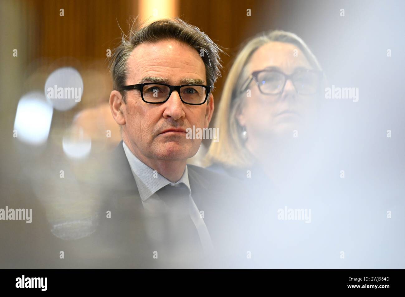 Canberra, Australia. 14th Feb, 2024. Treasury Secretary Steven Kennedy ...