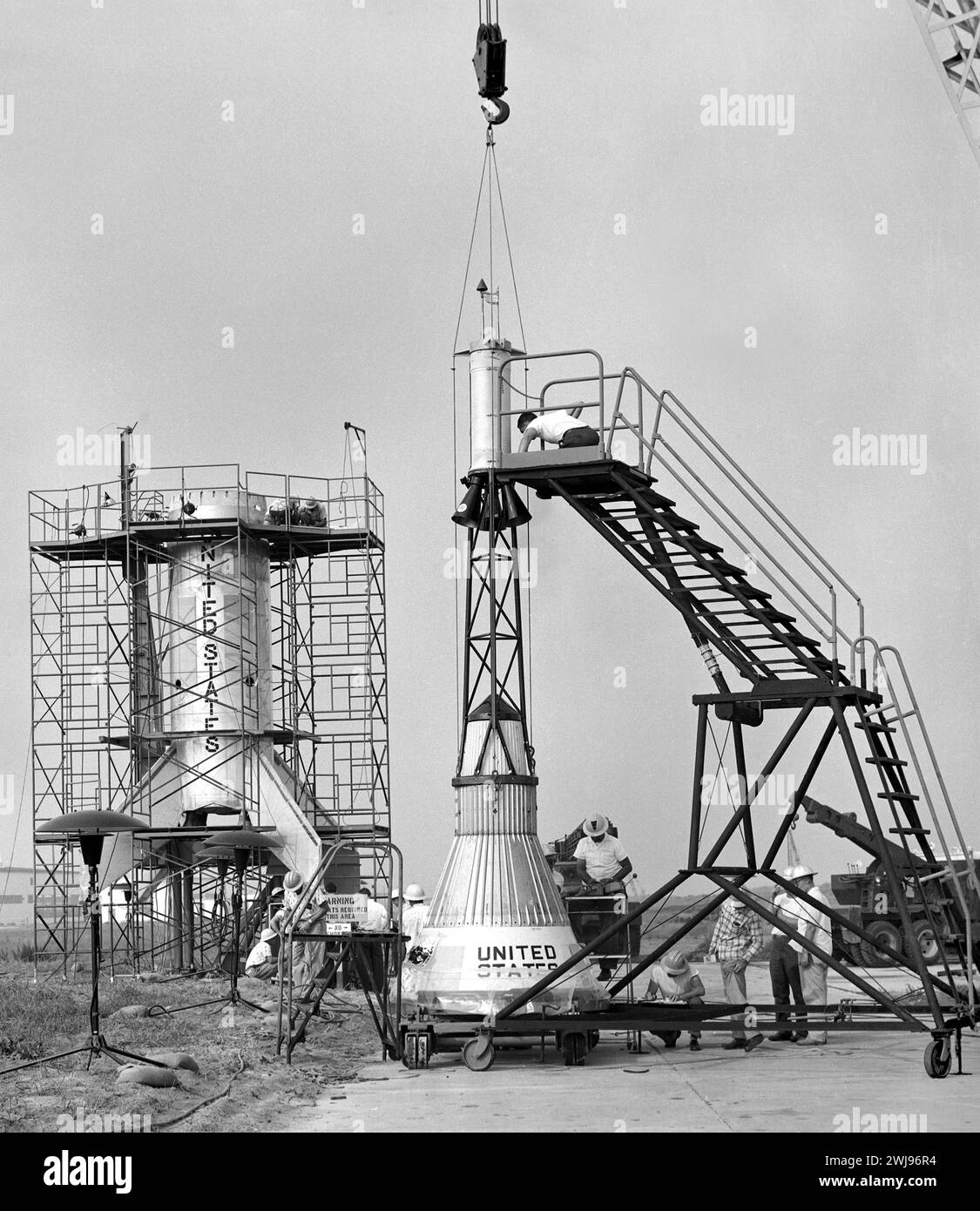 Project Mercury Launch Escape System testing Stock Photo - Alamy