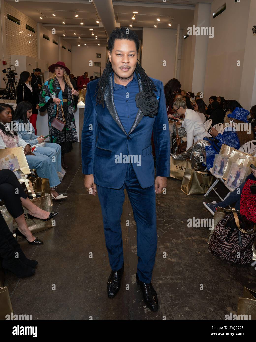 Ty-Ron Mayes attends the Dell Scott NYFW FW24 Runway Show in New York ...