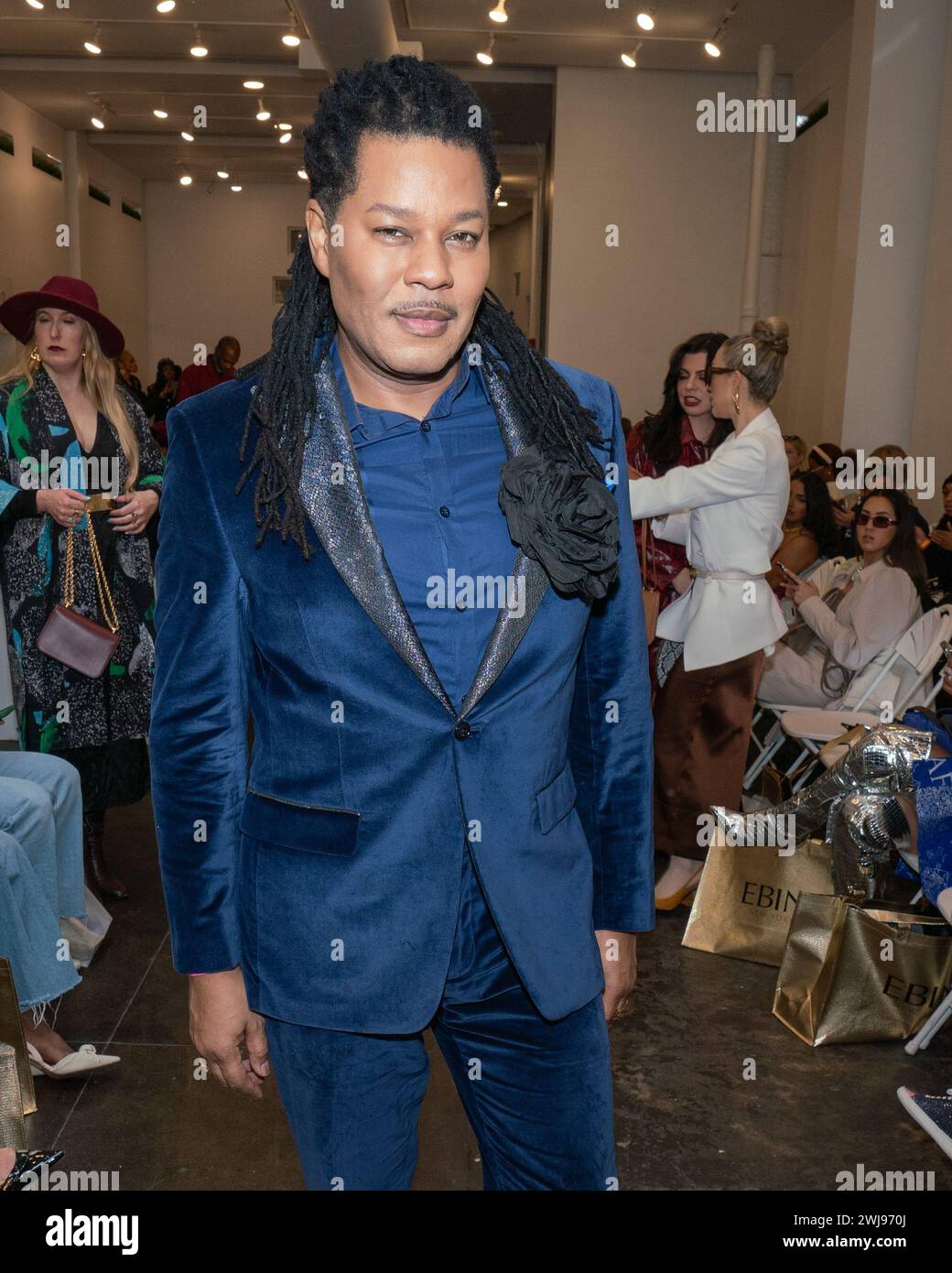Ty-Ron Mayes attends the Dell Scott NYFW FW24 Runway Show in New York ...