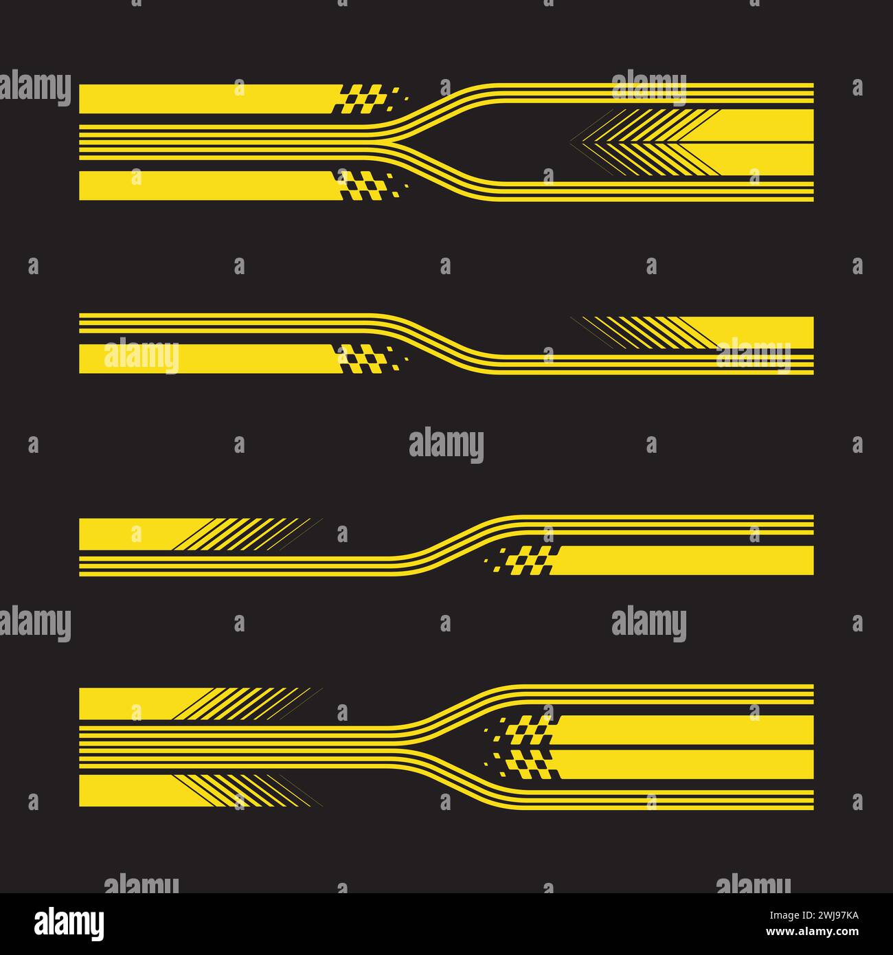 Crossed yellow flags Stock Vector Images - Alamy