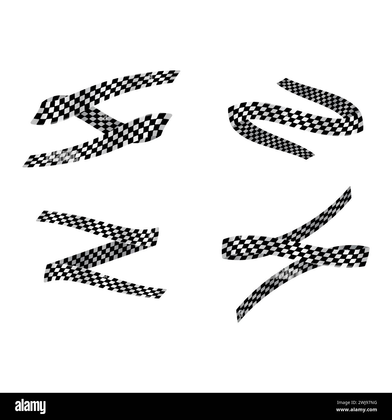 Checkered ribbons Stock Vector Images - Alamy