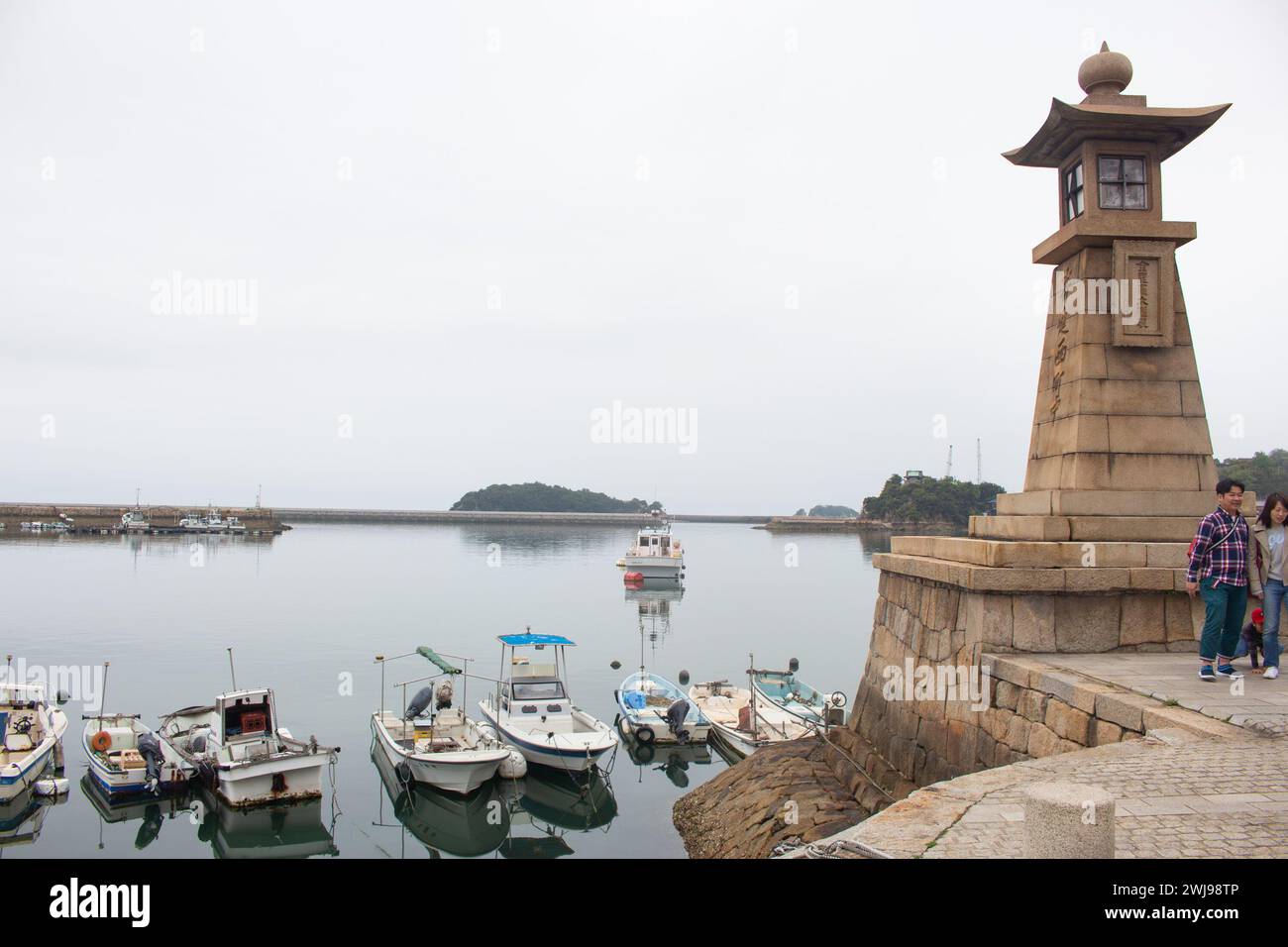 Spring view of a fish village of Tomonoura, Fukuyama, Hiroshima ...