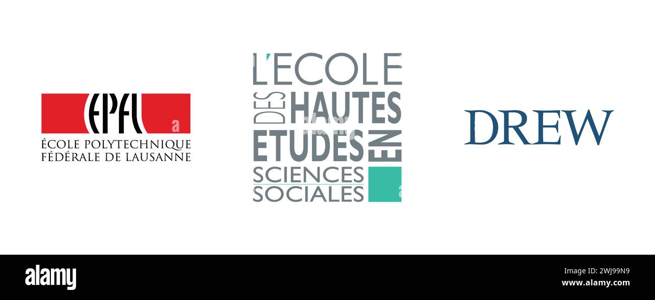 EPFL, EHESS, DREW. vector logo on isolated background Stock Vector ...