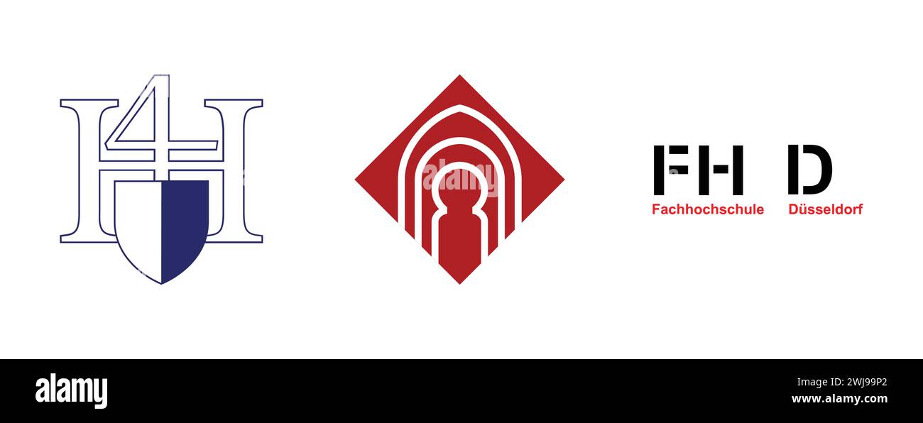 UCLM, LYCEE HENRI IV, FH DDF. vector logo on isolated background Stock ...