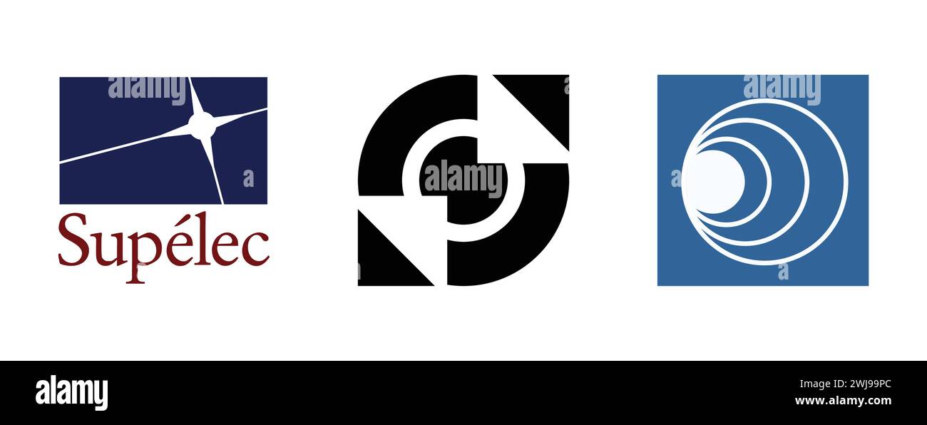 UNIVERSITAT TWENTE, UALG, SUPELEC. vector logo on isolated background ...
