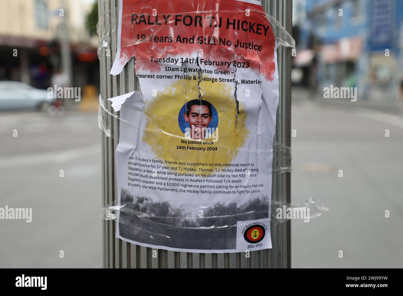 Sydney, Australia. 14 February 2024. Supporters assembled in Waterloo ...