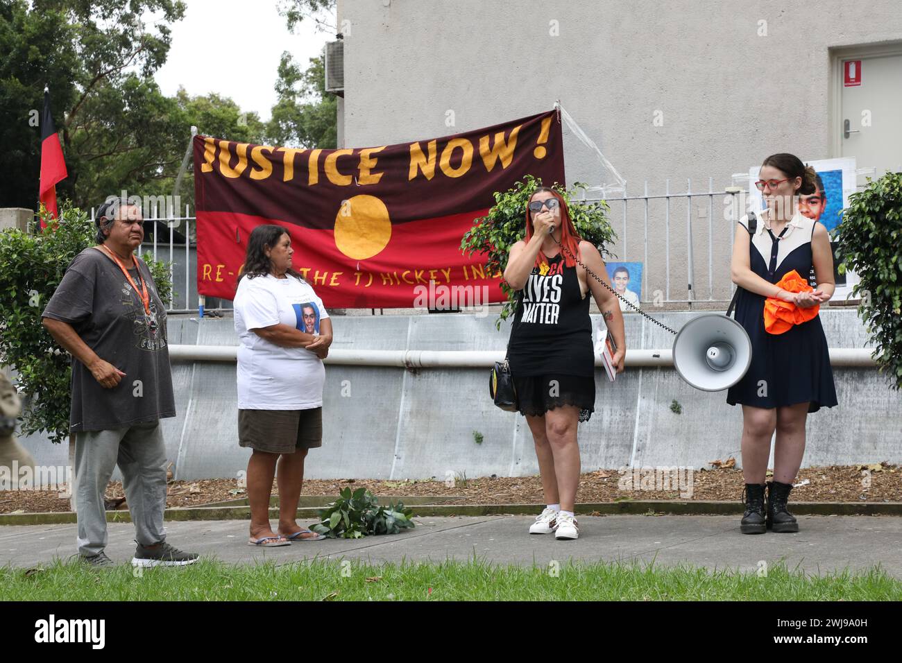 Sydney, Australia. 14 February 2024. Supporters assembled in Waterloo ...