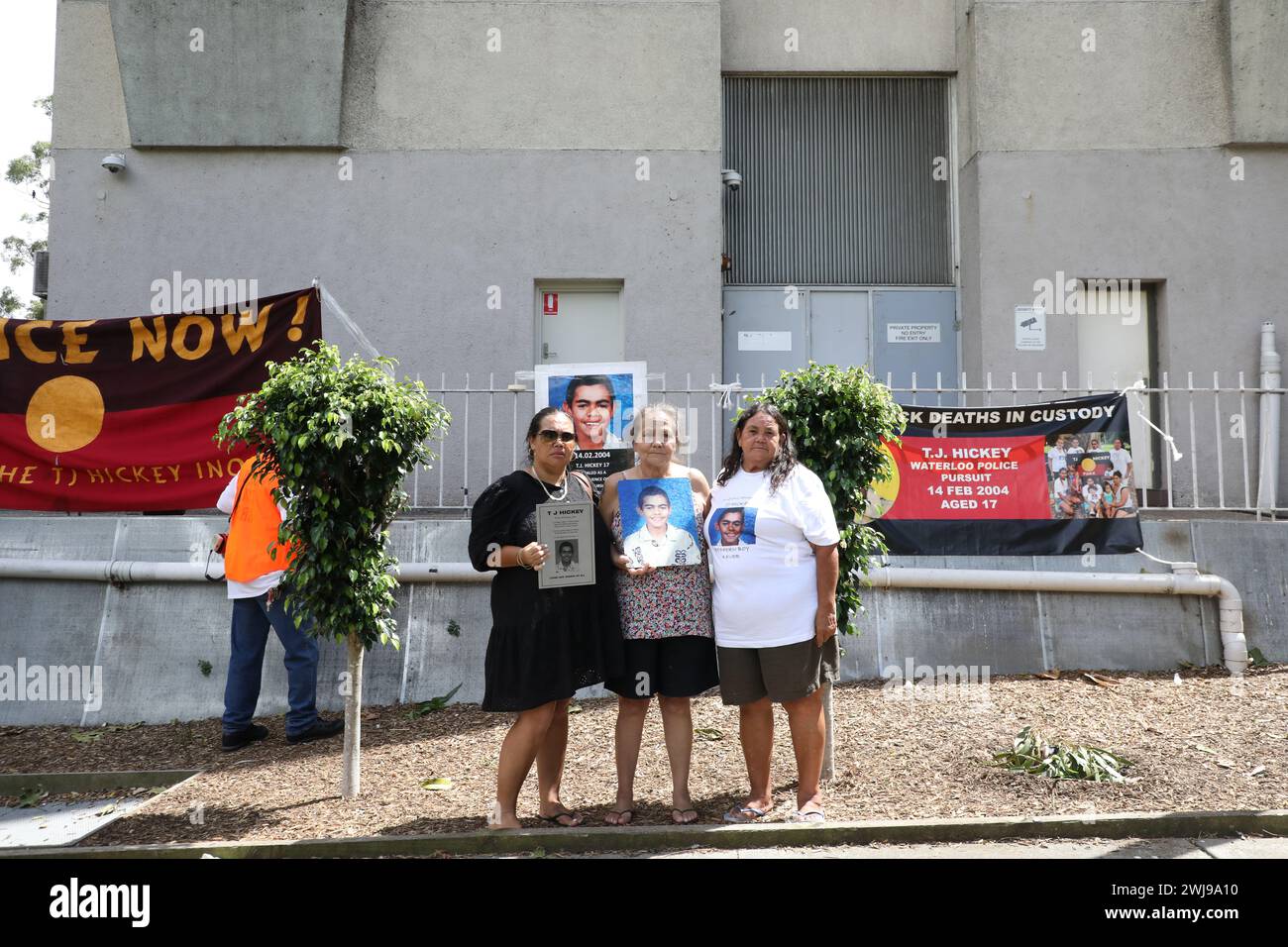 Sydney, Australia. 14 February 2024. Supporters assembled in Waterloo ...