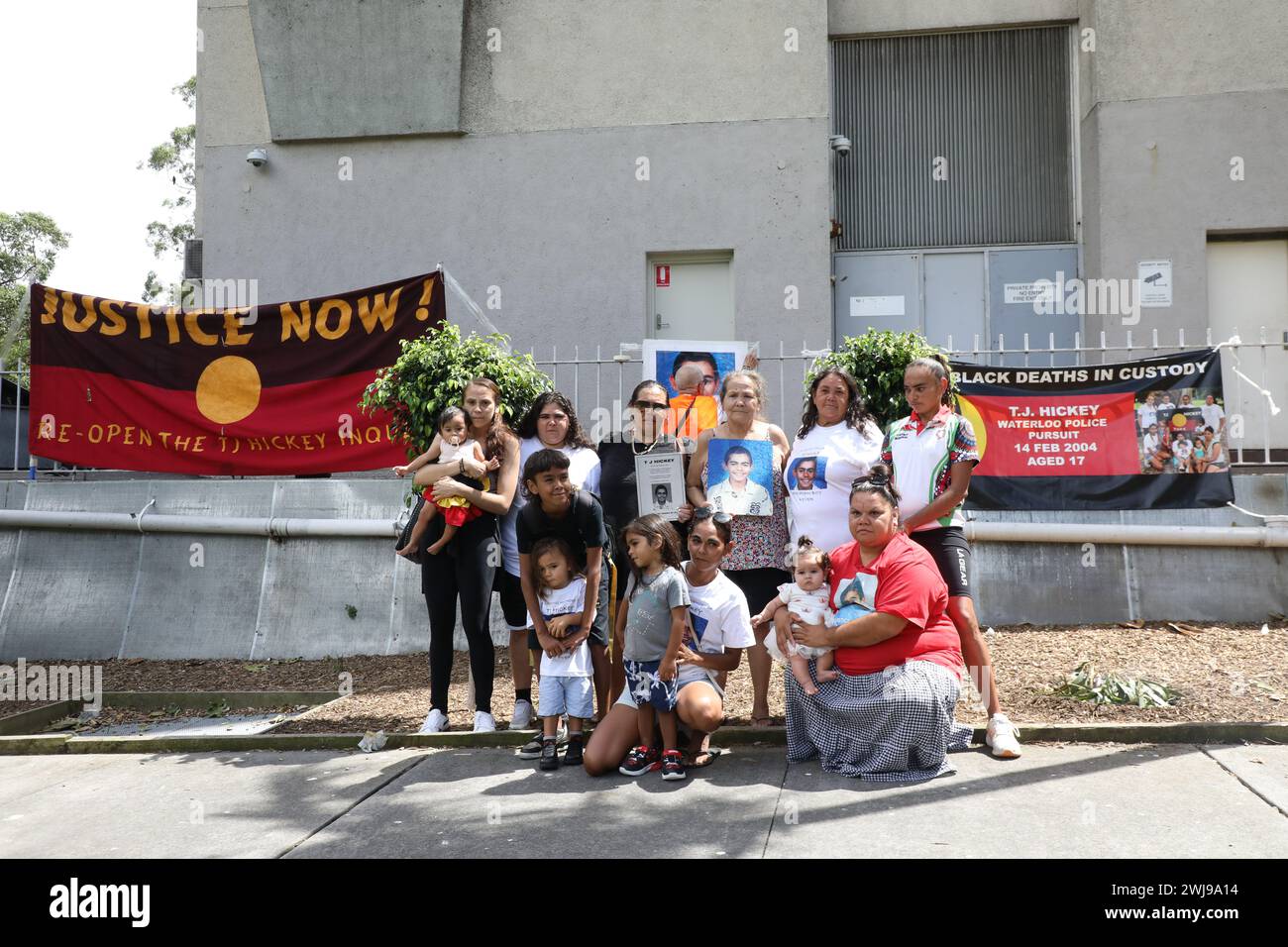 Sydney, Australia. 14 February 2024. Supporters assembled in Waterloo ...