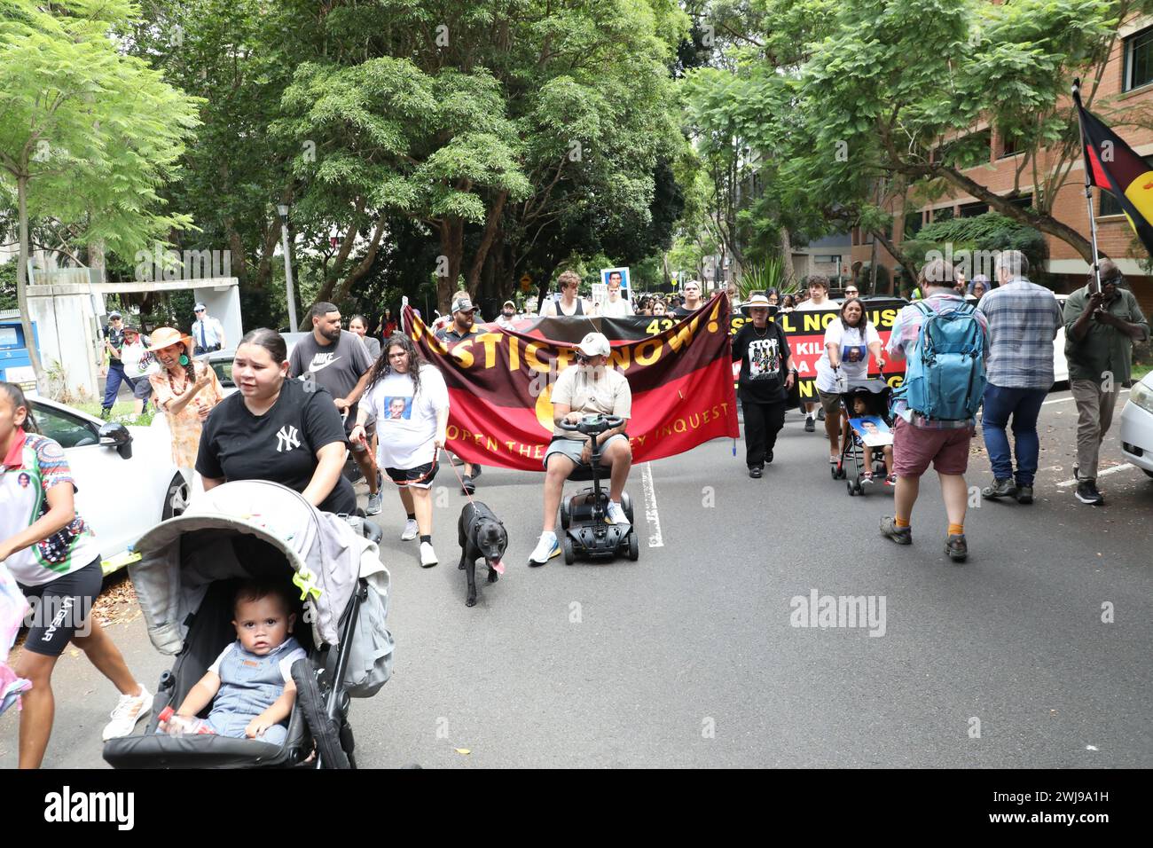 Sydney, Australia. 14 February 2024. Supporters assembled in Waterloo ...