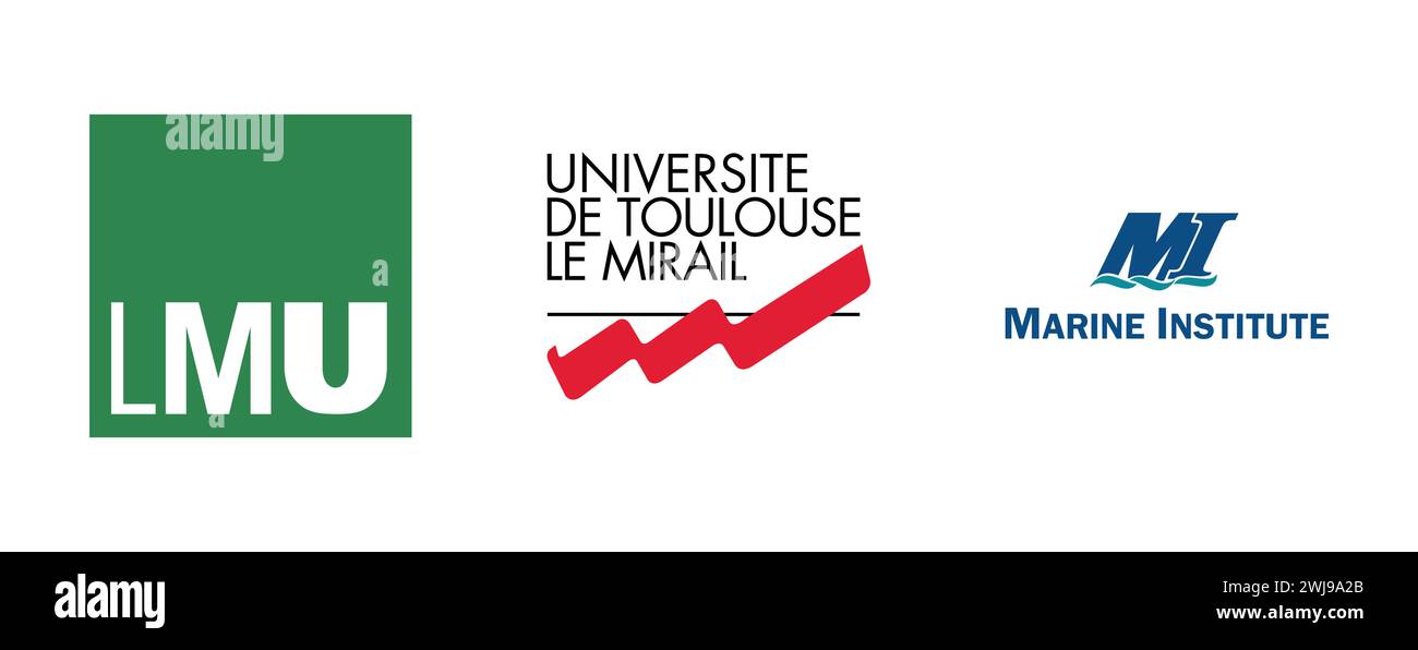 UNIVERSITE TOULOUSE, MARINE INSTITUTE, LMU. vector logo on isolated background Stock Vector ...