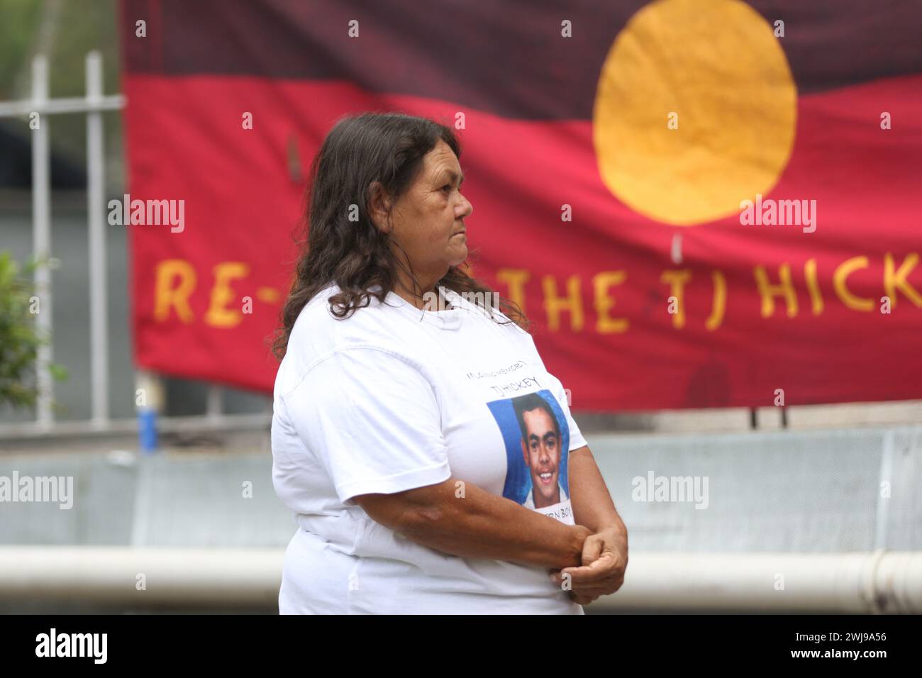 Sydney, Australia. 14 February 2024. Supporters assembled in Waterloo ...