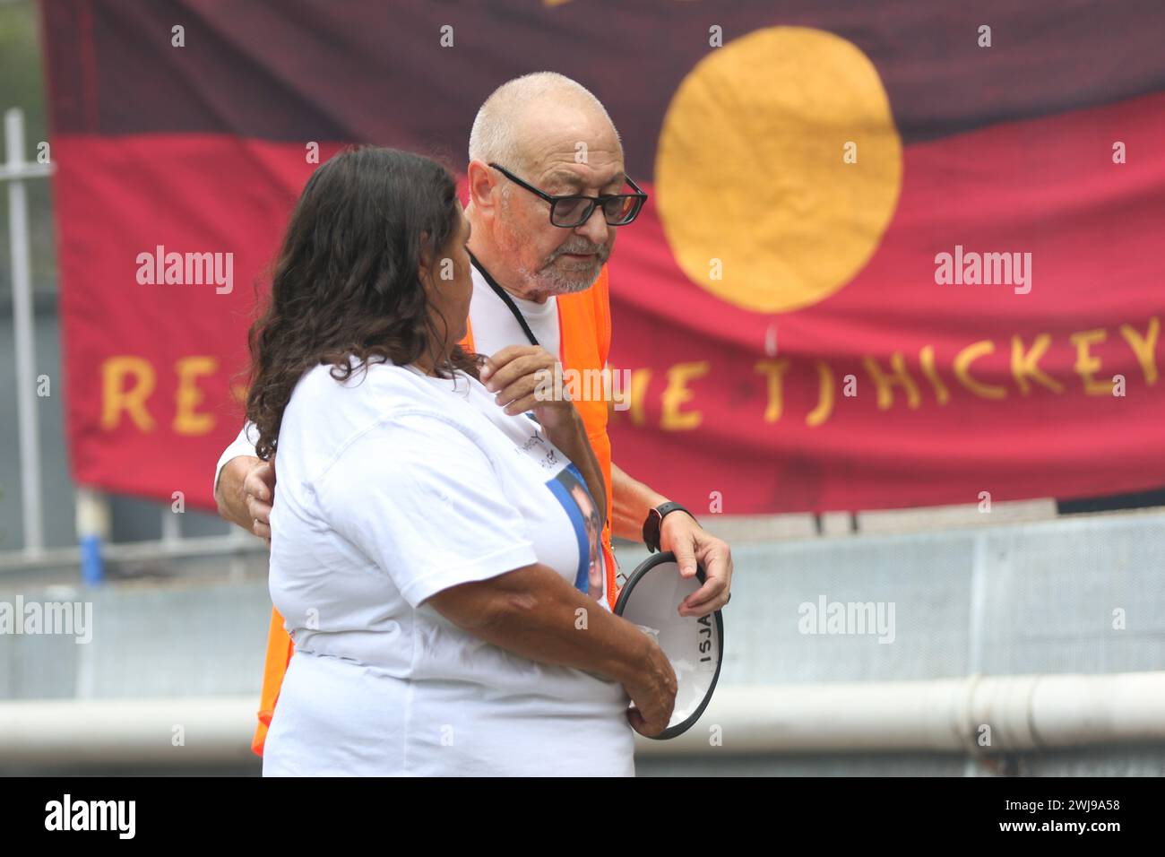 Sydney, Australia. 14 February 2024. Supporters assembled in Waterloo ...