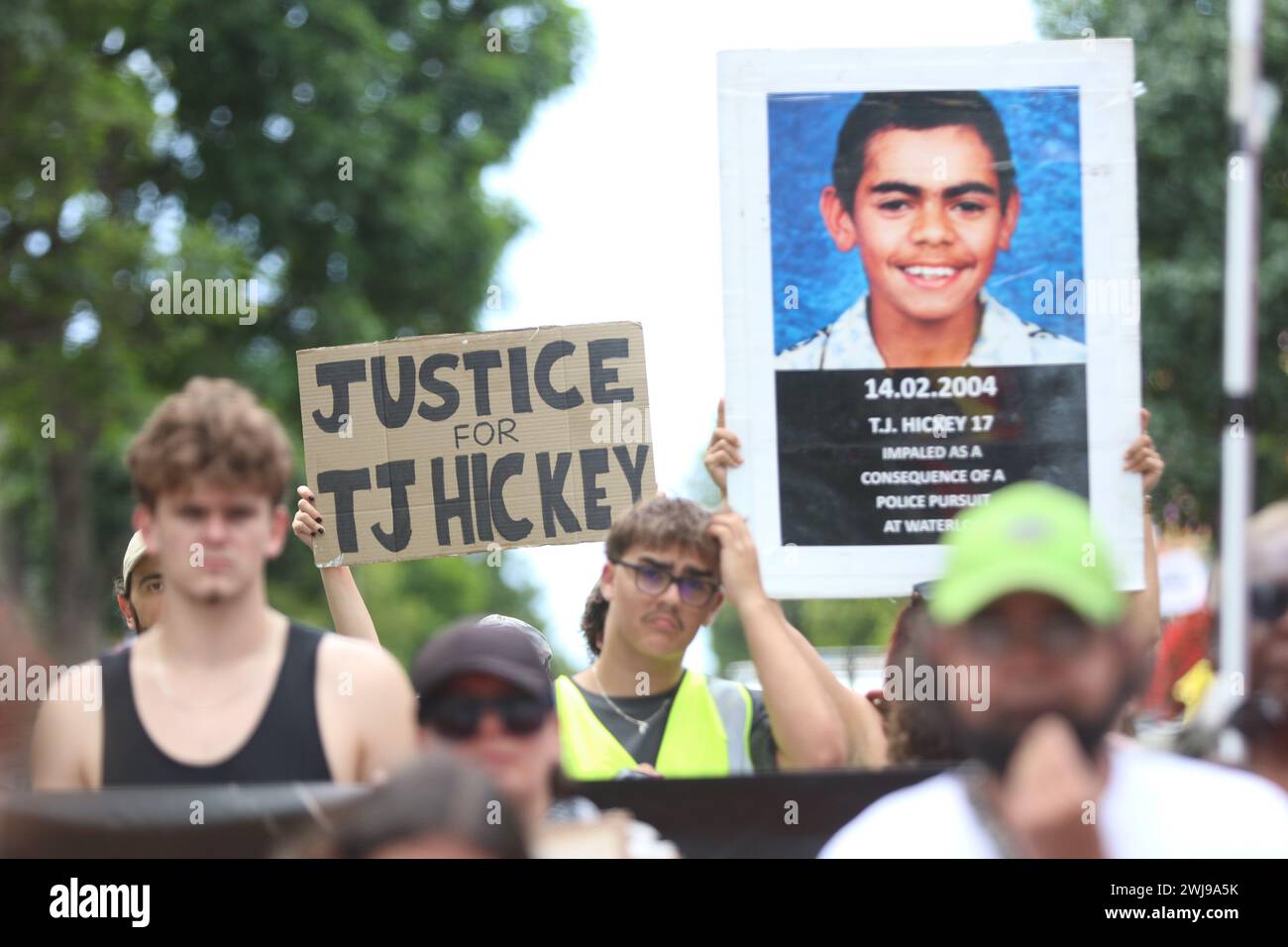 Sydney, Australia. 14 February 2024. Supporters assembled in Waterloo ...