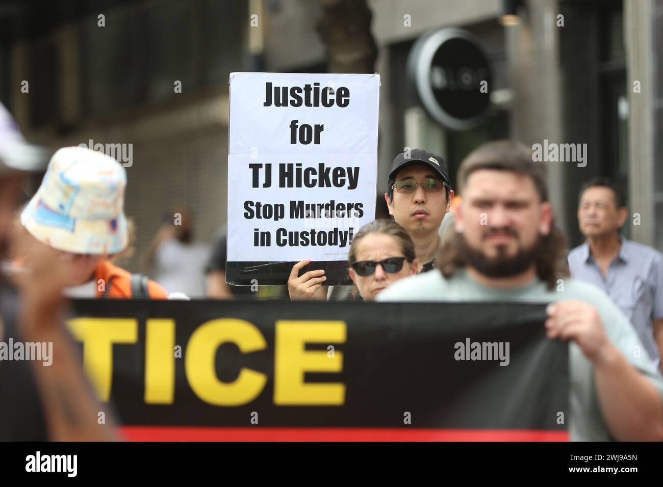 Sydney, Australia. 14 February 2024. Supporters assembled in Waterloo ...
