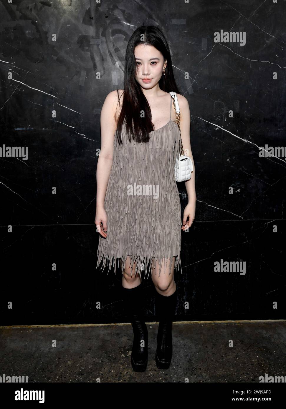 Shirley Lin arrives for the Michael Kors Fall/Winter 2024 fashion show ...