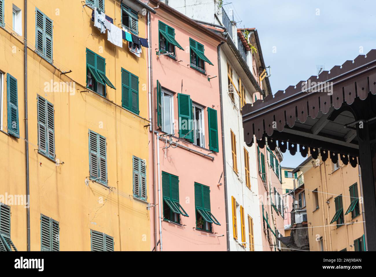Colorful apartment buildings in urban hi-res stock photography and ...