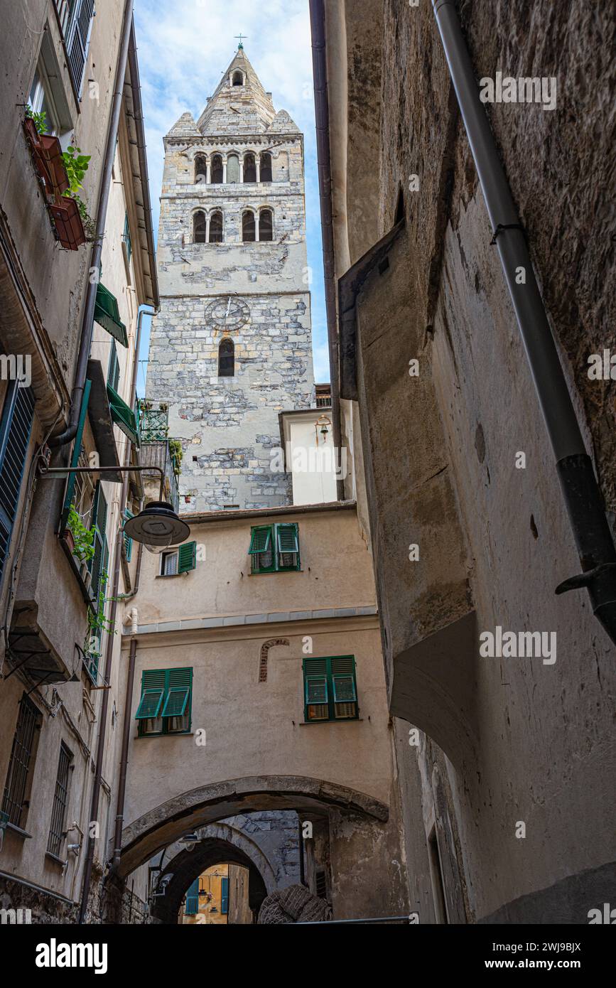Tower in Genoa, Italy Stock Photo - Alamy