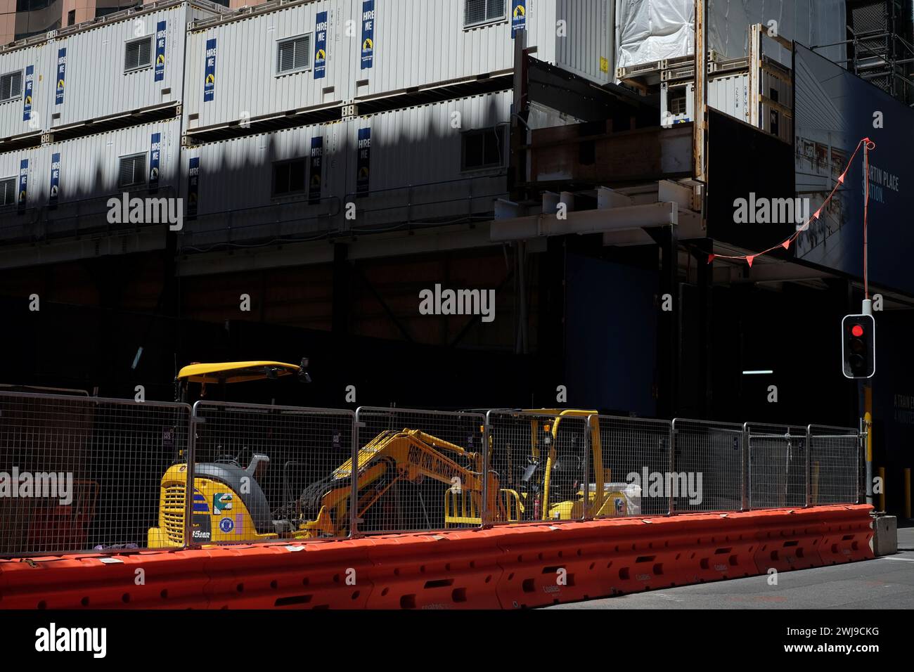 Red plastic construction barriers hi-res stock photography and images ...