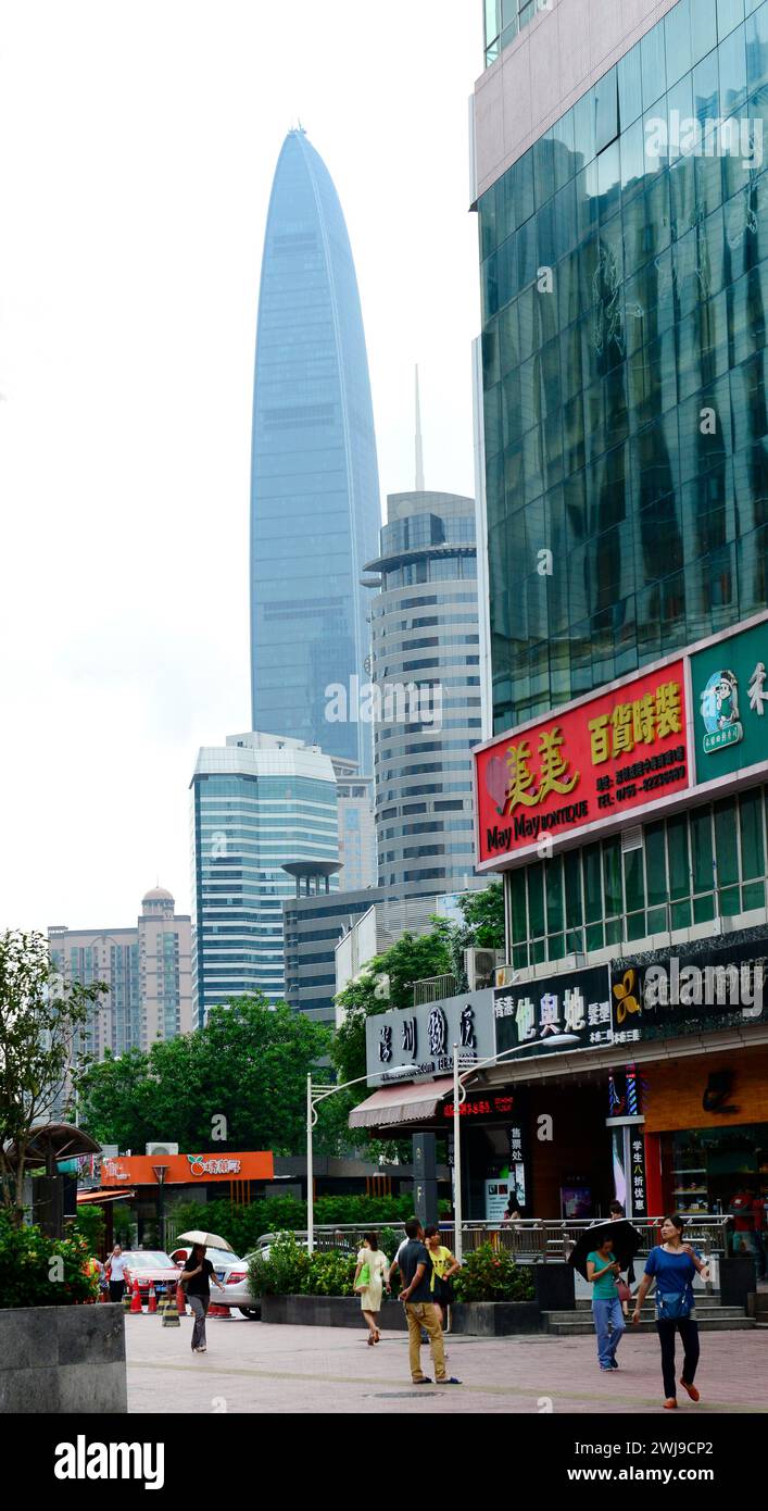 The KK100 skyscraper in Shenzhen, China Stock Photo - Alamy
