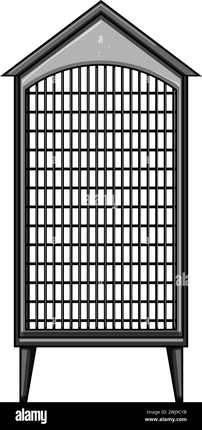 open bird cage cartoon vector illustration Stock Vector Image & Art - Alamy