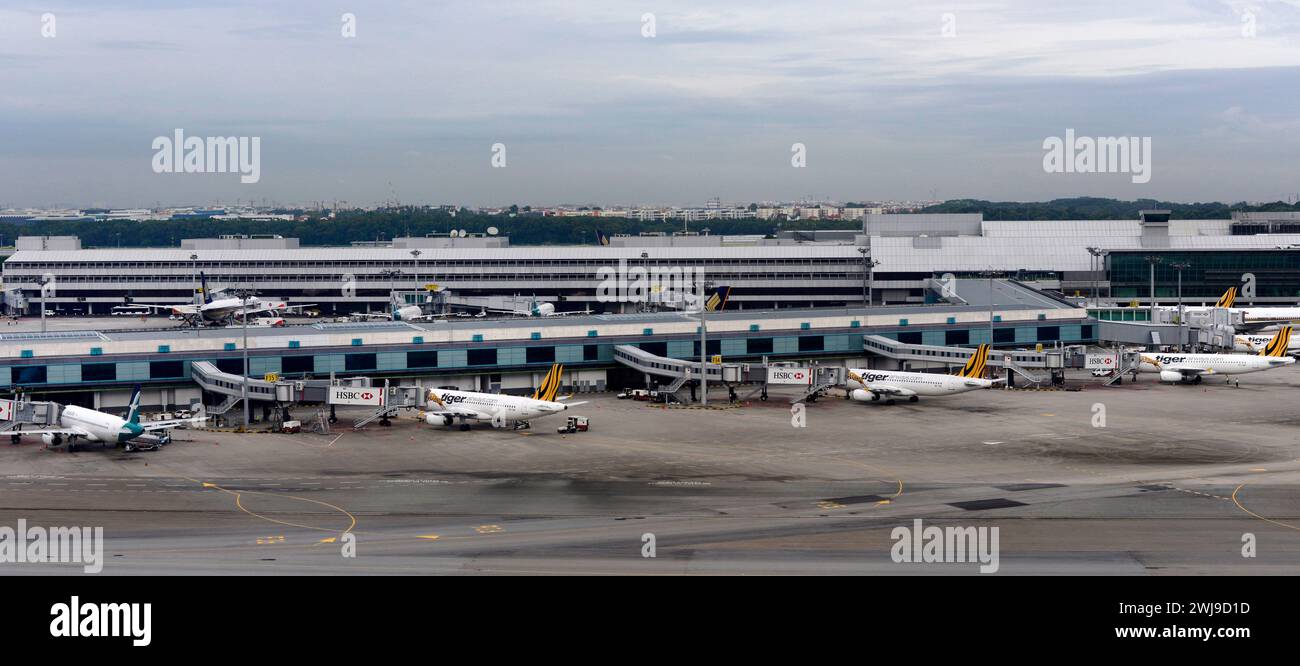 Aerial view of Changi International Airport in Singapore Stock Photo ...