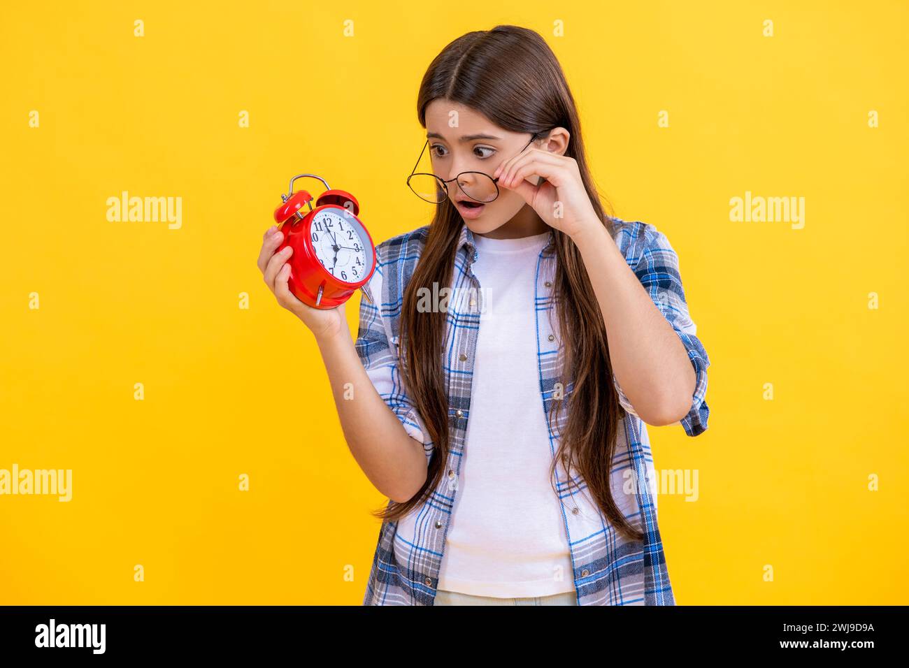 Teen girl has deadline. good morning. school time schedule. teen girl ...