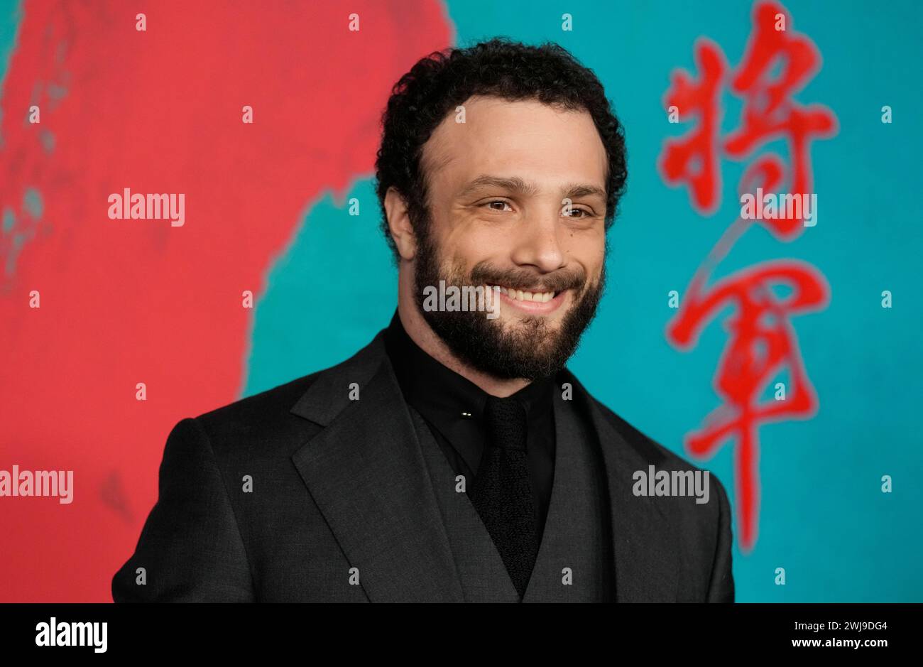 Cosmo Jarvis, a cast member in "Shogun," poses at the premiere of the ...