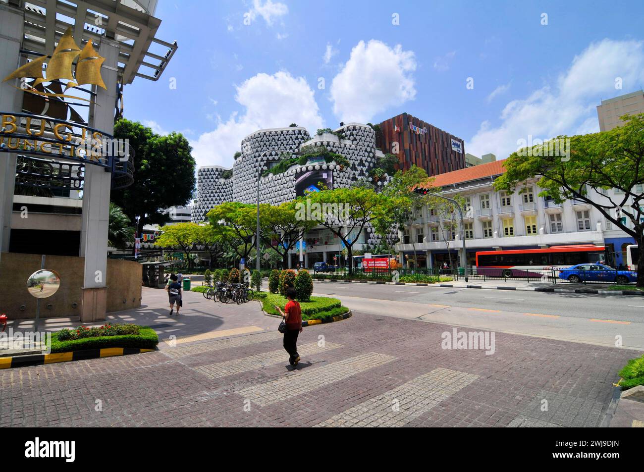 Bugis Junction and Capita Land shopping malls on Victoria Street in ...