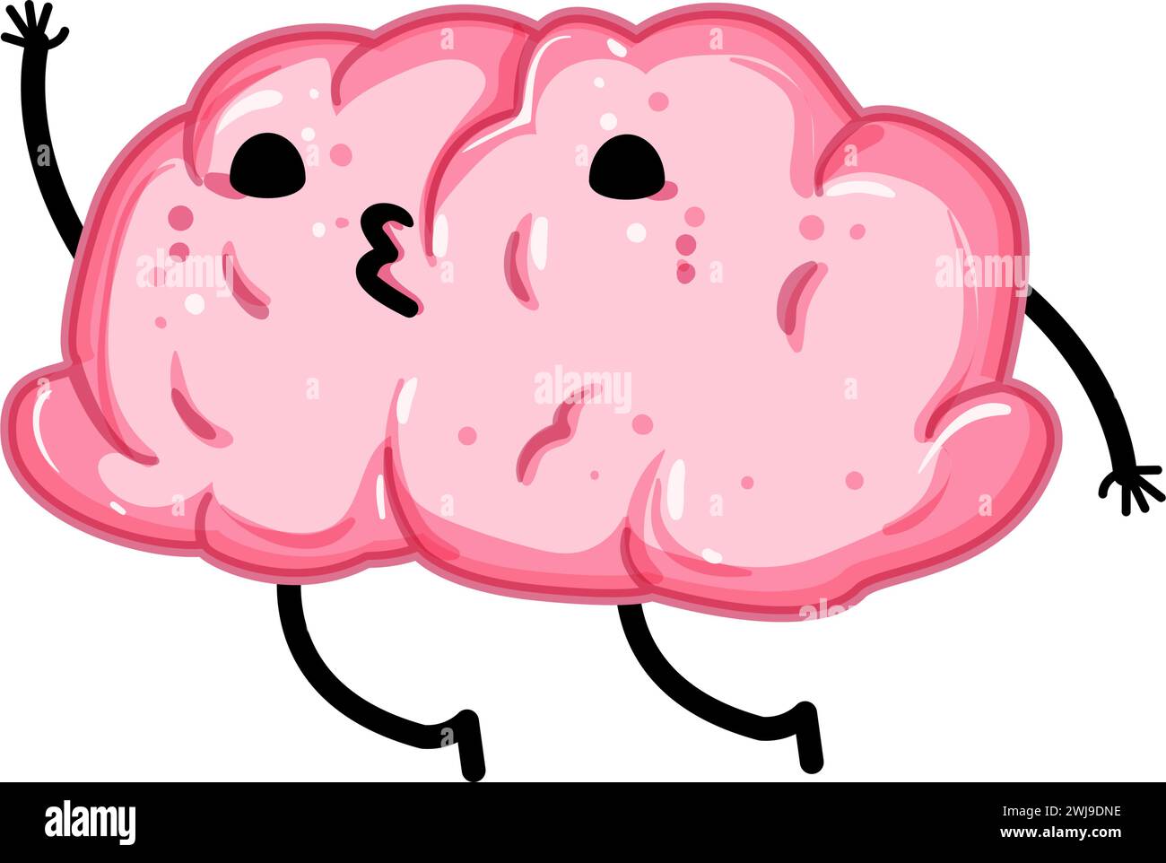 comic brain character cartoon vector illustration Stock Vector Image ...