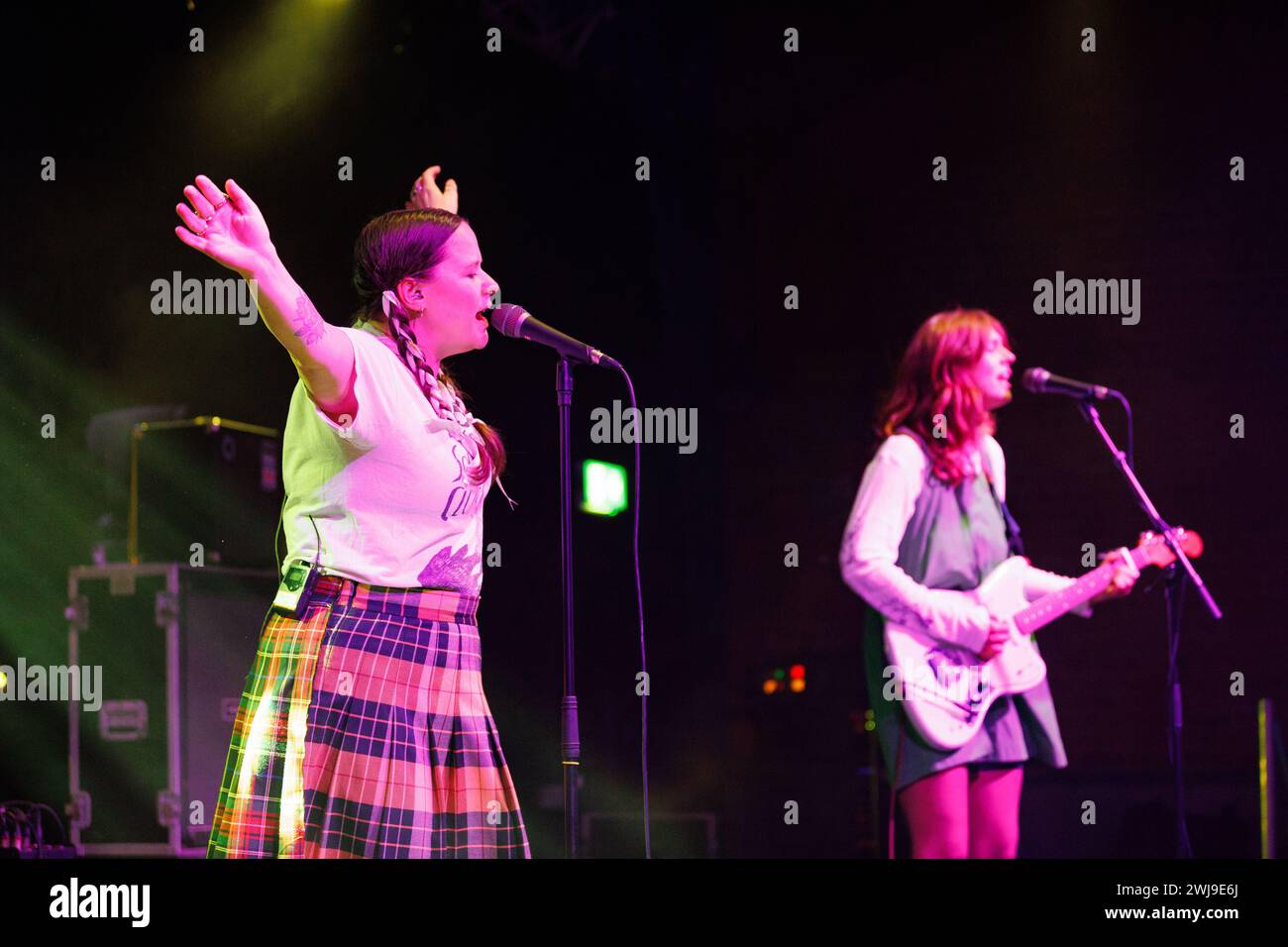 Hannah Wilson (left) and Julia Fabrin of Dolores Forever performing ...