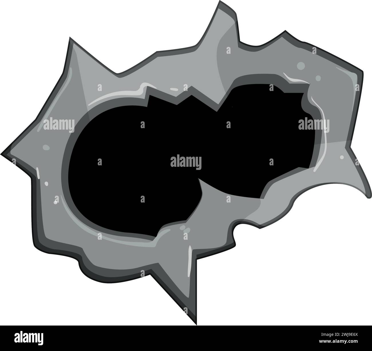 metal bullet hole cartoon vector illustration Stock Vector Image & Art ...
