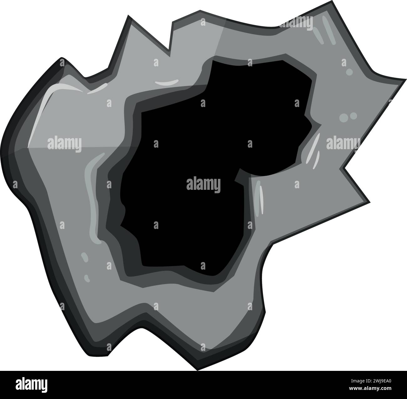 crack bullet hole cartoon vector illustration Stock Vector Image & Art ...